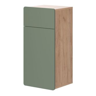 Vicco Midischrank Izan, Goldkraft Eiche/Grün, 36.6 x 76.6 cm mit Schublade und Tür Vicco