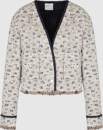 Forte_Forte Veste Tweed Jacquard Dune