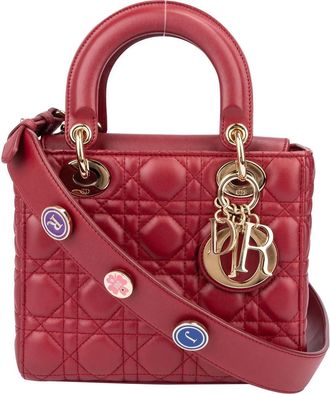Dior Crossbody Bags - Christian Dior Quilted Leather ABC Lady Dior Handb - Gr. unisize - in Rot - f&uuml;r Damen