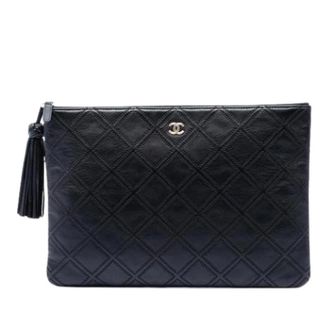 Chanel Pre-owned Quilted Lambskin Clutch - - Pre-owned - Damen - Schwarzk - ONE SIZE