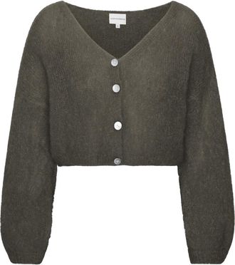 Americandreams Americandreams, Femme, Pulls, Vert, Taille: 42 FR Cornelia Cropped Cardigan