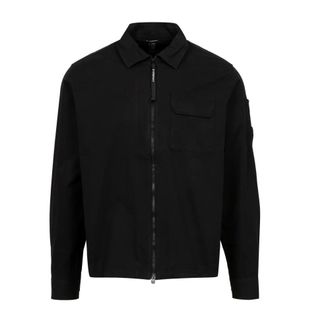 C.P. Company C.p. Company, Homme, Vestes, Noir, Taille: XL Gabardine Zip Overshirt