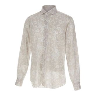 Barba Homme, Chemises, Beige, Taille: 2XL Chemise boutonn&eacute;e &agrave; imprim&eacute; floral
