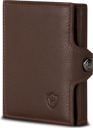 Von Heesen Slim Wallet mit RFID Schutz - Geldb&ouml;rse Herren klein - Mini Geldbeutel Damen Portmonee - Kartenetui Echtleder Karten Portemonnaie - Leder Kreditkarten
