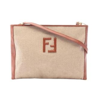 Fendi Pre-owned Vintage Canvas Schultertasche - - Pre-owned - Damen - Beige - ONE SIZE