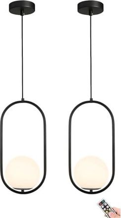 Generic Lampe suspendue &agrave; piles avec ampoule rechargeable &agrave; intensit&eacute; variable et programmable, lustre d&eacute;clairage de plafond suspendu aliment&eacute; par batterie no