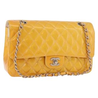 Chanel Pre-owned Vintage Lackleder Schultertasche - - Pre-owned - Damen - Gelb - ONE SIZE
