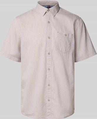 Lerros Regular Fit Freizeithemd aus Baumwoll-Leinen-Mix