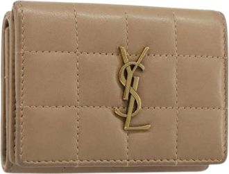 Saint Laurent Portefeuille Vintage Pre-owned - Femme - Pre-owned - Beige - Taille: ONE Size