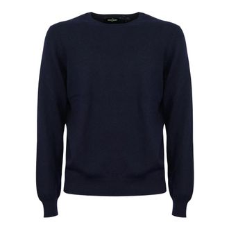 Gran Sasso Rundhals-Pullover Modell 55159/29890 - - Knitwear - Herren - Blau - XL