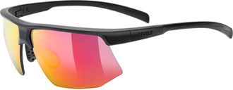 Uvex aerios - Sportbrille f&uuml;r Damen und Herren - 100% UVA-, B, C Schutz - beschlagfrei - black matt - one size