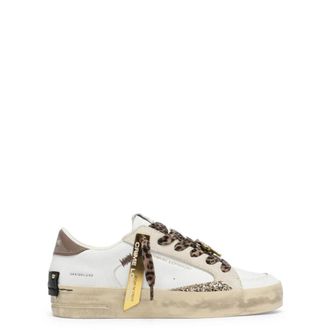 Crime London Sk8 Deluxe Jungle Palm - - Shoes - Damen - Wei&szlig; - 37 EU