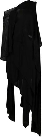 Yohji Yamamoto Femme, Robes, Noir, Taille: 40 FR Long One-Shoulder Dress
