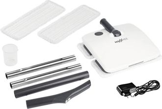 MAXXMEE Maxxmee 00469 Akku-Vibrationsmopp Bodenwischer Wei&szlig;, Grau 1 St