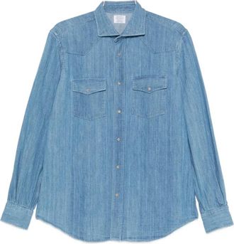 Mazzarelli Homme, Chemises, Bleu, Taille: 3XL Canvas Texana BL2