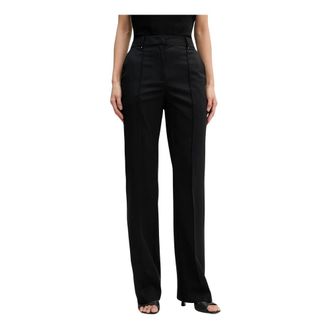 Karl Lagerfeld Pantalon en laine m&eacute;lang&eacute;e - Femme - Pantalons - Noir - Taille: 40 FR