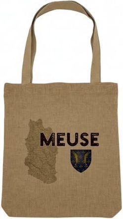 Fabulous Sac Shopping Tote Bag Aspect Lin - Meuse 55 Departement Bar-le-Duc Carte Ancienne Est France - Sac de Courses Toile Epaisse 360g Beige Naturel Cabas P