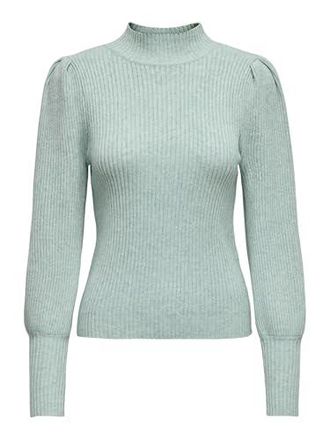 Only Onlkatia L/S Pull &agrave; col Haut KNT Noos, Gris Brumeux, XS
