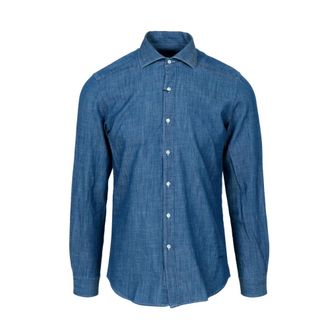 Fay Denim Shirt - - Shirts - Herren - Blau - L