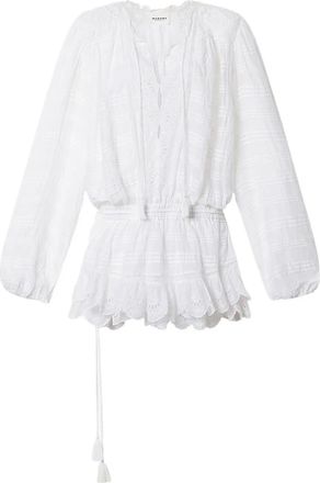 Isabel Marant Preya Minikleid mit Spitze - Wei&szlig;