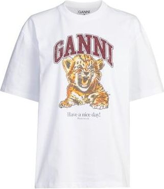 Ganni T-shirt imprim&eacute; en coton