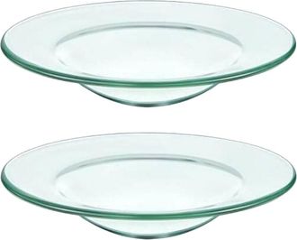 BESPORTBLE MAGICLULU 2 St&uuml;ck Runde Ersatzschalen f&uuml;r Aromalampe Glas Wachsschmelz w&auml;rmeschale f&uuml;r Duft&ouml;l Kerzenw&auml;rmer Vielseitig Einsetzbar Leicht zu Reinigen Sc