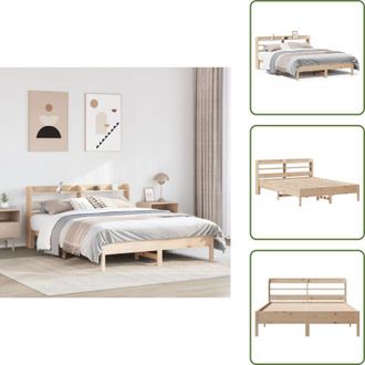 vidaXL Massivholzbett ohne Matratze 140x200 cm Kiefernholz - Bettgestell - Bettgestelle - Bettrahmen - Bett