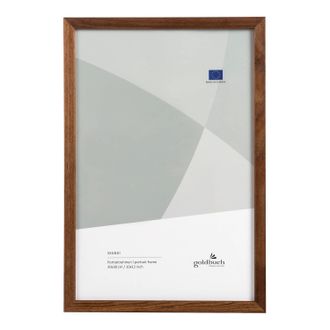 Goldbuch Bilderrahmen Skandi 20x30 cm, Einzelrahmen aus Echt Holz, Portraitrahmen zum Stellen, Holzrahmen mit Wandhalterung, Foto Rahmen, Frame braun