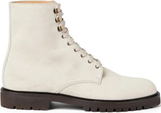 Brunello Cucinelli Schnürstiefel aus Wildleder - Nude