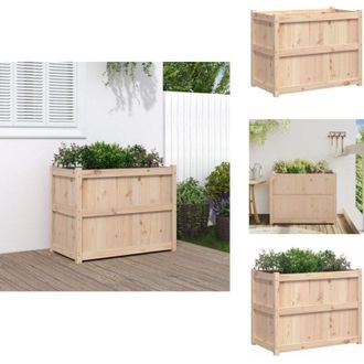 vidaXL Vidaxl - Jardini&egrave;re 90x50x70 cm bois de pin massif - Jardinieredext&eacute;rieure - Jardini&egrave;re Bois - Pot De Fleurs Ext&eacute;rieur - D&eacute;co Jardin - Bac &agrave; Fleurs