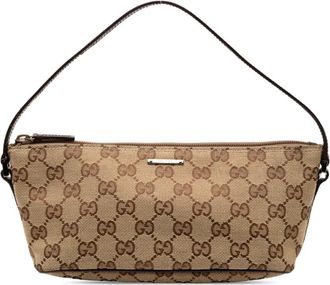 Gucci 2000-2015 GG Canvas Boat shoulder bag - Braun