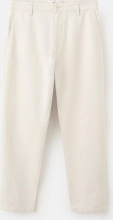 Mango Pantalon coupe regular en m&eacute;lange coton-lin &eacute;cru - Homme - 40 - MANGO MAN