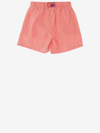 Gallo Boys Swim Trunks Seersucker Red Polyester Polyamide Shorts &