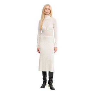 Elisabetta Franchi Wollmischkleid mit Rollkragen - - Dresses - Damen - Beige - L