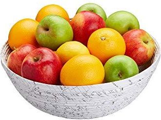 KitchenCraft Natural Elements Große Obstschale aus recyceltem Papier, robust, biologisch abbaubar und wiederverwendbar, 30 cm