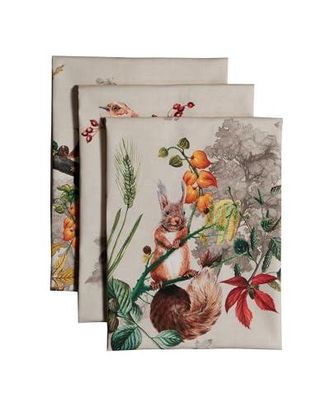 Maison d'Hermine Lot de 3 torchons de cuisine 100 % coton, r&eacute;utilisables, absorbants avec boucle de suspension pour cuisine, maison, salle &agrave; manger, cocktails, f&ecirc;tes (