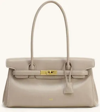 JW PEI Yara cabas en faux daim gris abricot