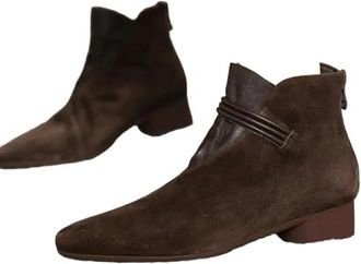 Generic GLDFW Chaussures femme &agrave; enfiler pour lautomne Escarpins &agrave; bout pointu Couleurs m&eacute;lang&eacute;es Flocage Professionnel Pompes, marron, 38.5 EU