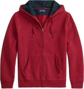 Polo Ralph Lauren Homme, Sweatshirts et sweats &agrave; capuche, Rouge, Taille: S Zip-through Sweat &agrave; capuche