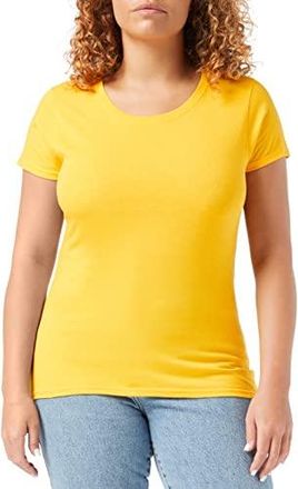Fruit Of The Loom Ss129m - T-Shirt - - - - Manches Courtes - Femme - Jaune (Sunflower Yellow) - XL (Taille fabricant: 16)