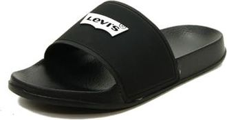 Levi's Sandales Pool-N pour femme. Couleur : noir. Taille : 36, Noir et blanc, 36 EU
