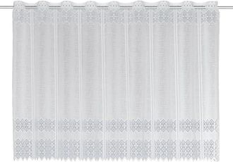 Gardinia Sehlbach Bistrogardine Jacquard Ornamente, Weiß, 140 x 75 cm Bistrogardine, Elegante Atmosphäre, Stilvolle Dekoration, Blickdichter Stoff, Einfache Mo