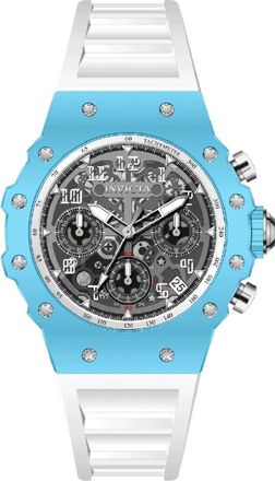 Invicta Racing 69627 Herrenuhr - Quarzwerk - Acryl mit silbernem Zifferblatt - 40 mm