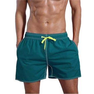 Generic HUIWDP Short de bain d&eacute;t&eacute; tendance en polyester pour homme S&eacute;chage rapide Taille &eacute;lastique Pantalon de plage Traje De Ba&ntilde;o, A28, XXL
