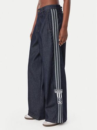 adidas Jeans Adibreak Mid Rise Wide Leg Denim Pant KT2650 Blau Wide Leg