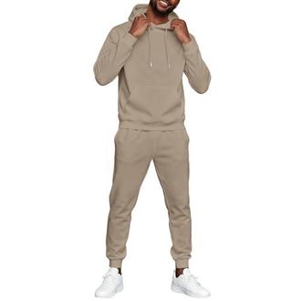 Generic Surv&ecirc;tement pour homme - Sweat &agrave; capuche et pantalon de jogging en coton m&eacute;lang&eacute; - Deux pi&egrave;ces - Surv&ecirc;tement de loisirs - Surv&ecirc;tement pour le quotidie