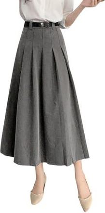 Generic Jupe Culotte Femme Fluide - Jupe De Costume Mi-Longue DéContractéE pour Femmes Jupe TrapèZe PlisséE Taille Haute Costume Quotidien Jupes Demi-Costume 