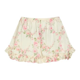 Simone Rocha Ruffle Frill Shorts - - Shorts - Damen - Beige - 2XS