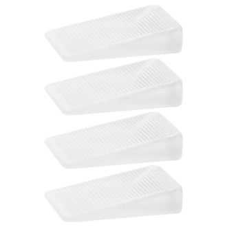 SOLUSTRE 4 St&uuml;ck Transparente M&ouml;belnivellierer aus PVC Nivellierkeile f&uuml;r Tische Regale und T&uuml;ren M&ouml;belunterlagen zum Stabilisieren und Ausgleichen Von M&ouml;belbe