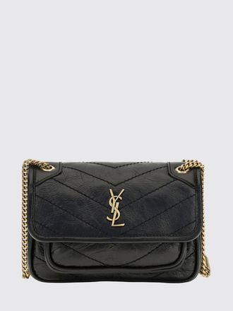 Saint Laurent Niki Mini-Tasche aus gestepptem Kalbsleder mit YSL-Monogramm